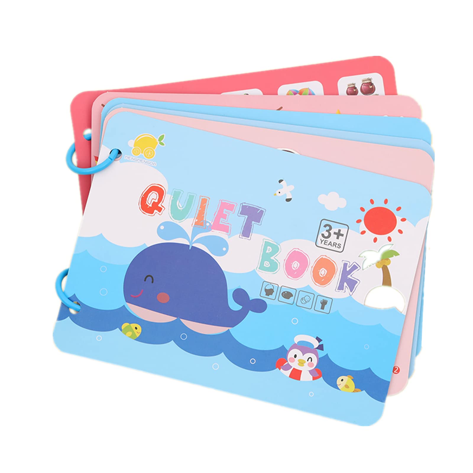 Homthia Quiet Book for Toddlers 3+, Montessori Interactive Toys Busy Book for Kids Develop Learning Skills (Tiny Style - Way of Thinking)