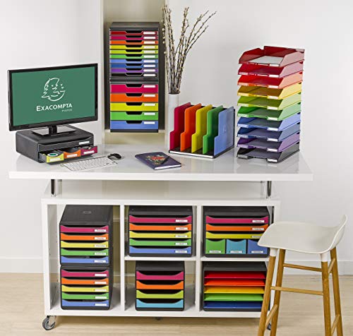 Exacompta Big-Box Metallic, 347x278x267mm, 4 Drawers - Black/Metallic Silver