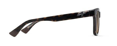 Maui Jim Hanohano Cat Eye Sunglasses, Shiny Dark Havana W/Trans Yllw/Hcl Bronze Polarized, Medium