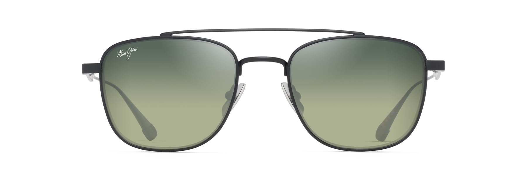 Maui Jim Kahana Square Sunglasses, Matte Black/Maui Ht Polarized, Large