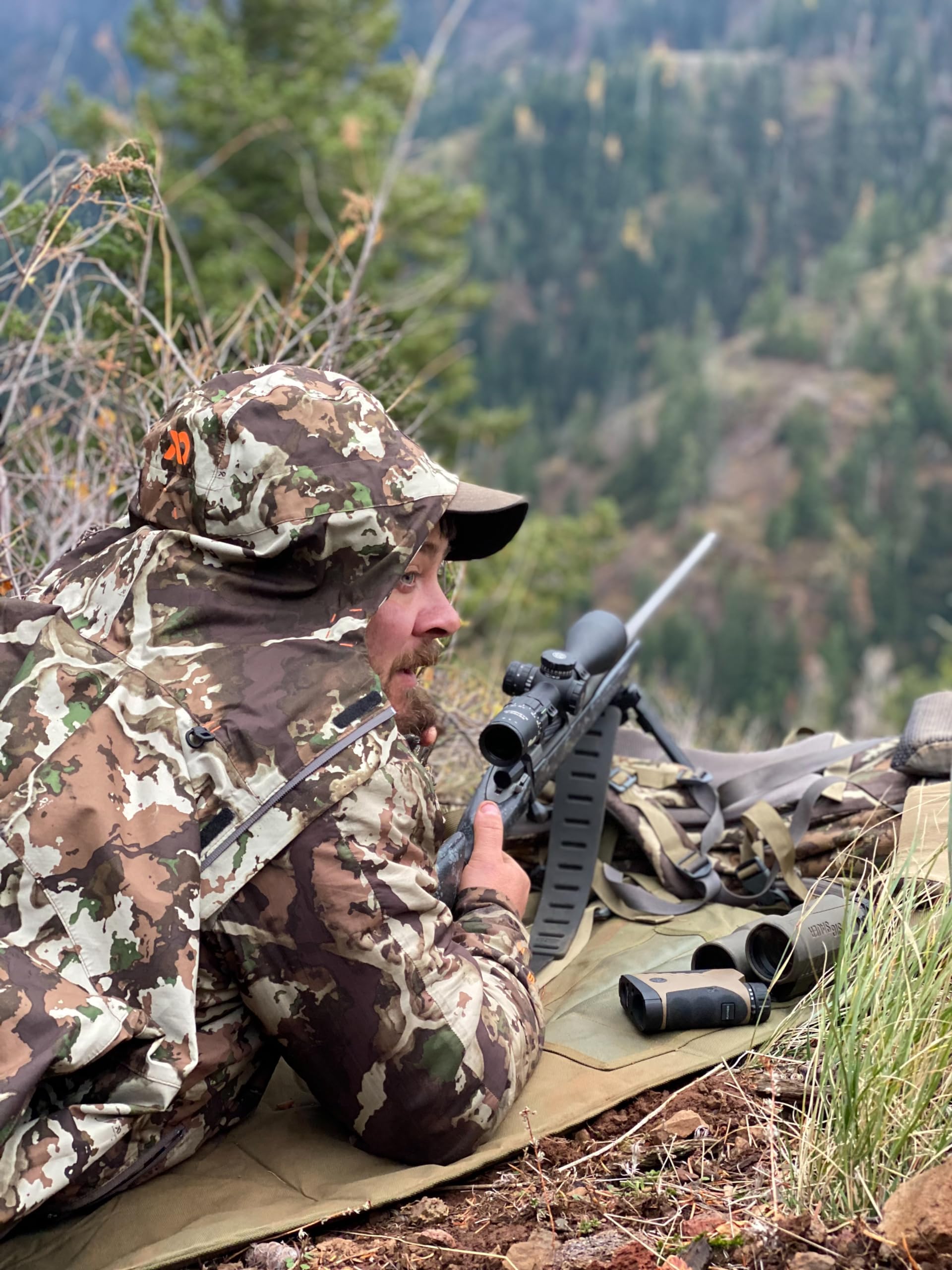 First Lite Men's Uncompahgre 2.0 Puffy Jacket - Lightweight Insulated Camo Hunting Coat - First Lite Fusion - X-Large