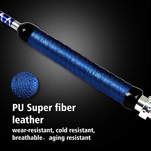 Fiblink Bent Butt Fishing Rod 2-Piece Saltwater Offshore Trolling Rod (6'-80-120lbs Conventional Guides)