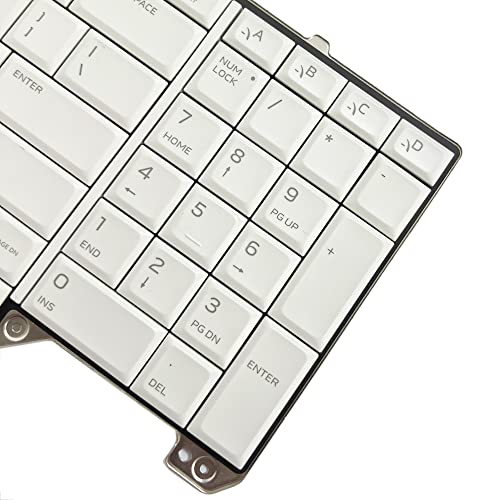 ZAHARA Laptop RGB Keyboard US English with Backlit Replacement for DELL Alienware Area 51M R1 AWAR51M-7350WHT 07FJHC / Alienware 17 R5 062W10 62W10 PK132F11B00 NSK-EYBBC