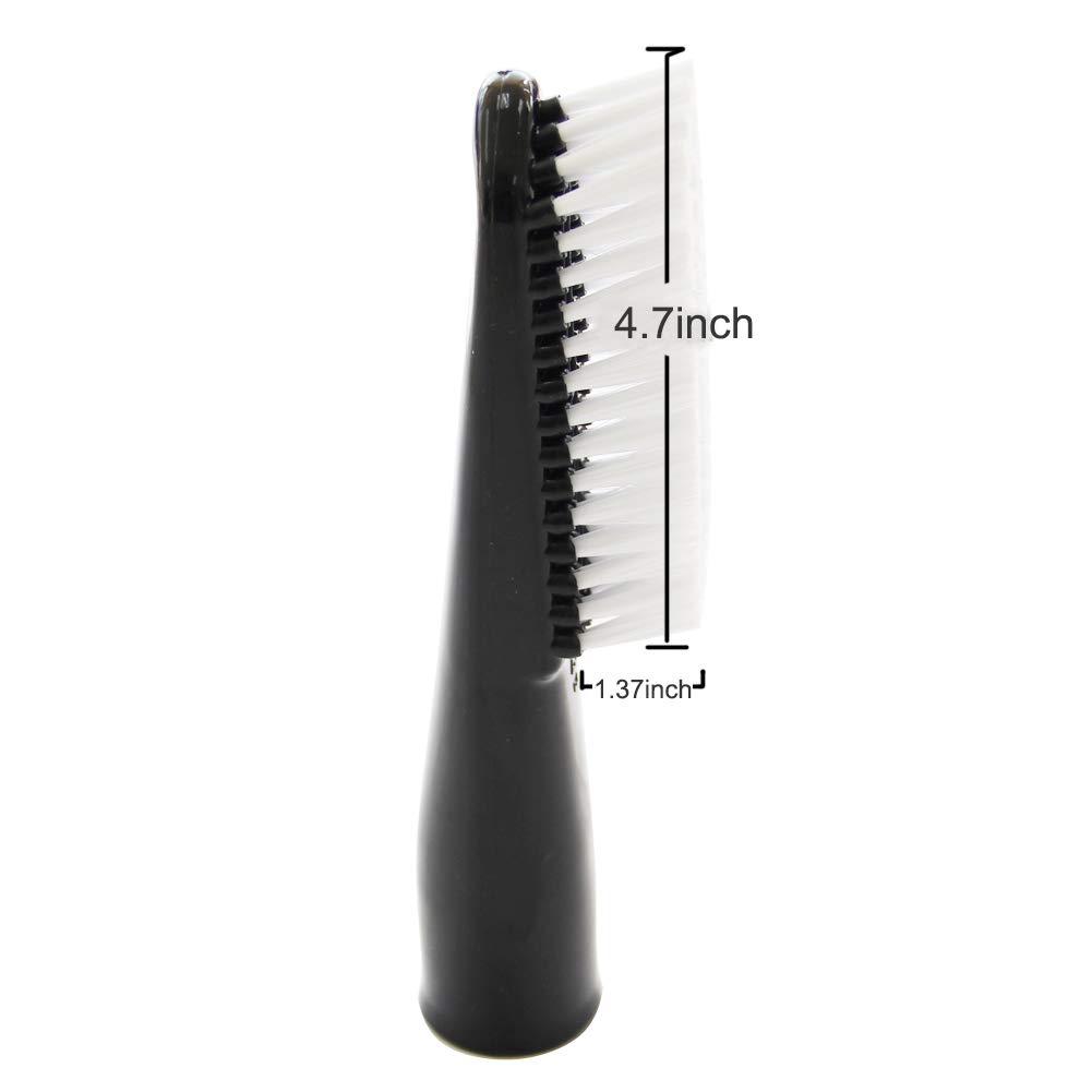 EZ SPARES 1.25'' 32mm Lint-Clean Elongated Universal Vacuum Dusting Soft Bristle AUT Brush for Clothes Woolen Overcoat Fabric Surfaces and Furniture for Dirt Devil Elecrrolux Panasonic