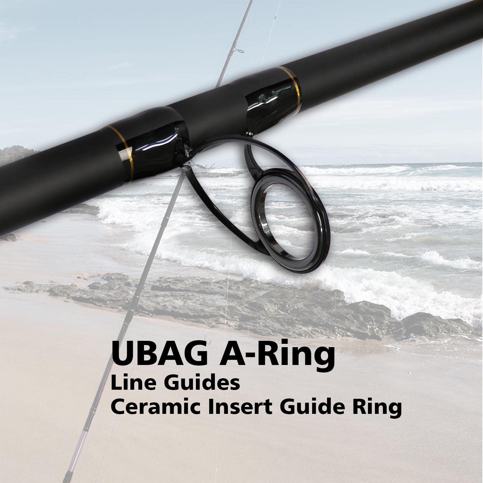 Fiblink Surf Fishing Rod 2 Piece Portable Travel Spinning Rod Saltwater Surf Rod 9'