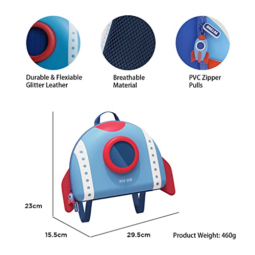 Zoy zoii Toddler Backpack for Boy, Kids Mini Battleship Backpack Gift, Preschool Kindergarten Travel Bag for 2-5 Years