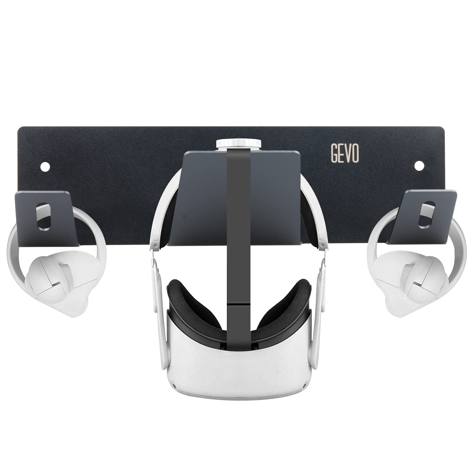 GEVO VR Stand Accessories, Wall Mount Stand Storage Stand Hook Display Organizer for Quest 2/Quest 3 Rift S/Valve Index/HP Reverb G2/Quest VR Headset and Touch Controllers