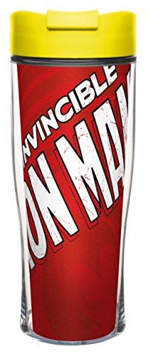 Zak! Designs Insulated Travel Mug with Ironman Graphics, 15-Ounce