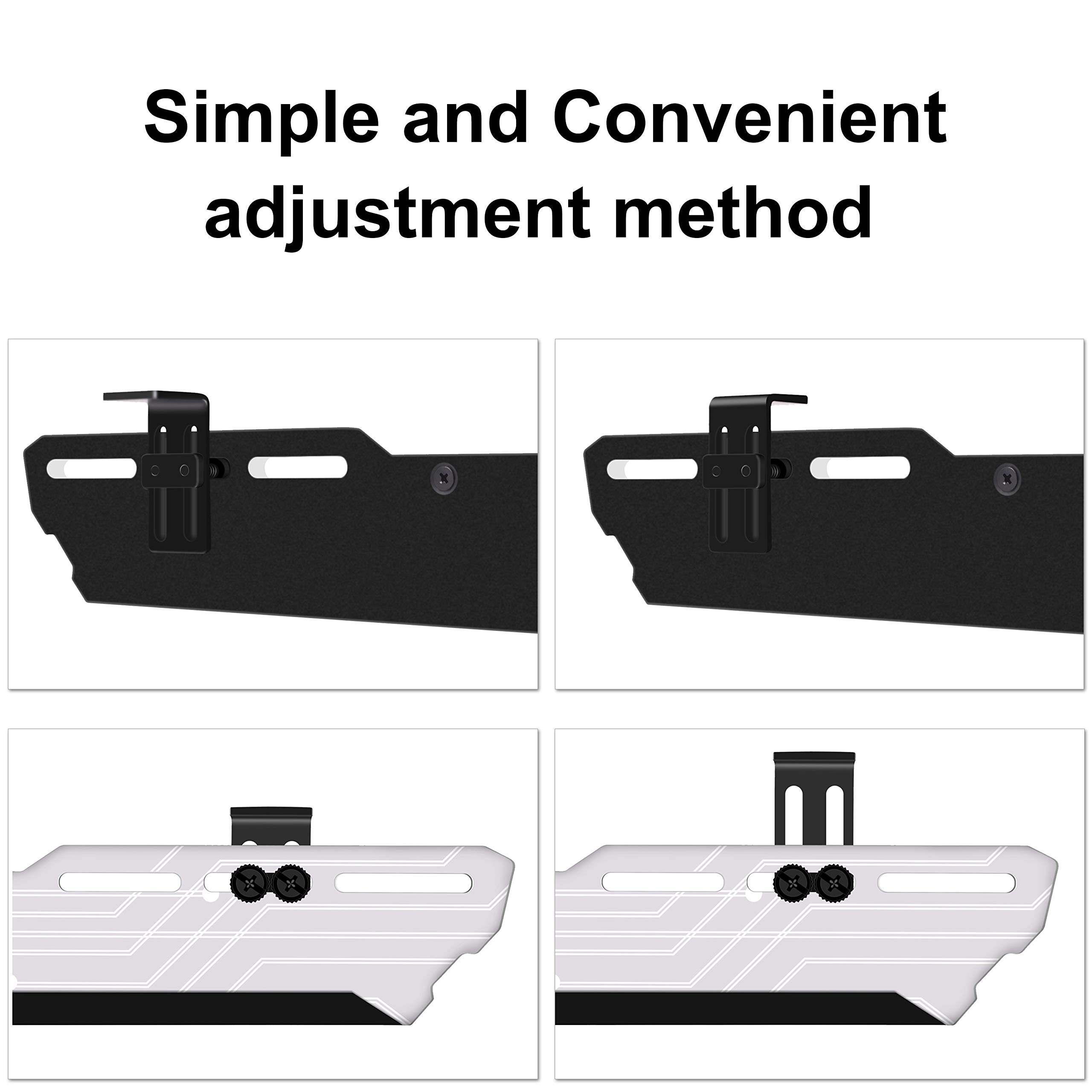 EZDIY-FAB Auto RGB Rainbow Only GPU Holder Colorful RGB Graphics Card GPU Support Video Card Holder Bracket, Video Card Sag Holder/Holster Bracket