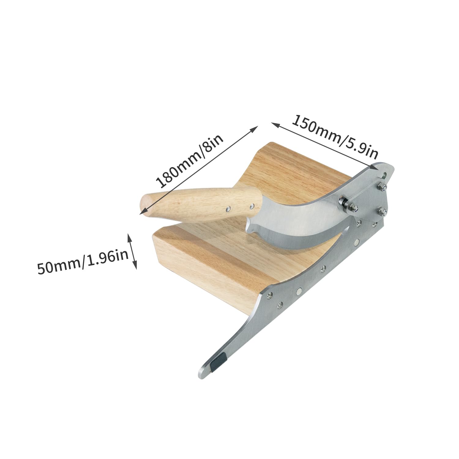 huyear Manual Chinese Medicine Slicer Stainless Steel Herb Medicine Slicer, Adjustable Thickness Herb Cutter with Tray Sharpener for Panax Quinquefolius Beef Jerky Dried Vegetable Nougat