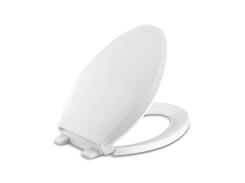 KOHLER K-7315-0 Quick-Release Elongated Toilet Seat White GRIP-TIGHT CACHET, 1