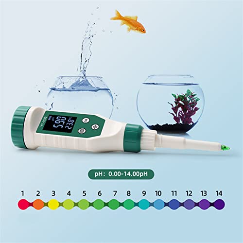 Jeanoko Bluetooth PH Meter, LCD Display Digital PH Tester Wireless Connectivity IP67 Waterproof Backlit Display for Baby Food Supplement for Cosmetics
