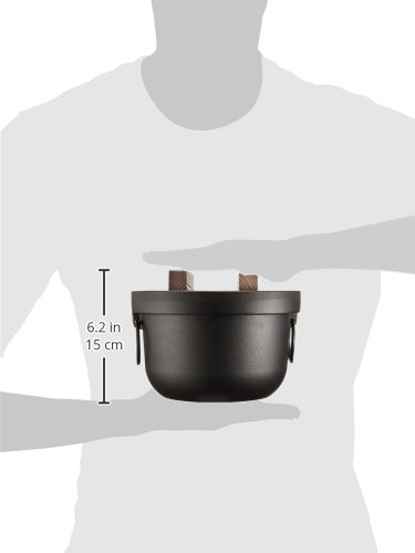 Ikenaga Ironwork 312714 Rice Pot, 3 Cups, Induction Compatible, Rice Cooking, Made in Japan, Black