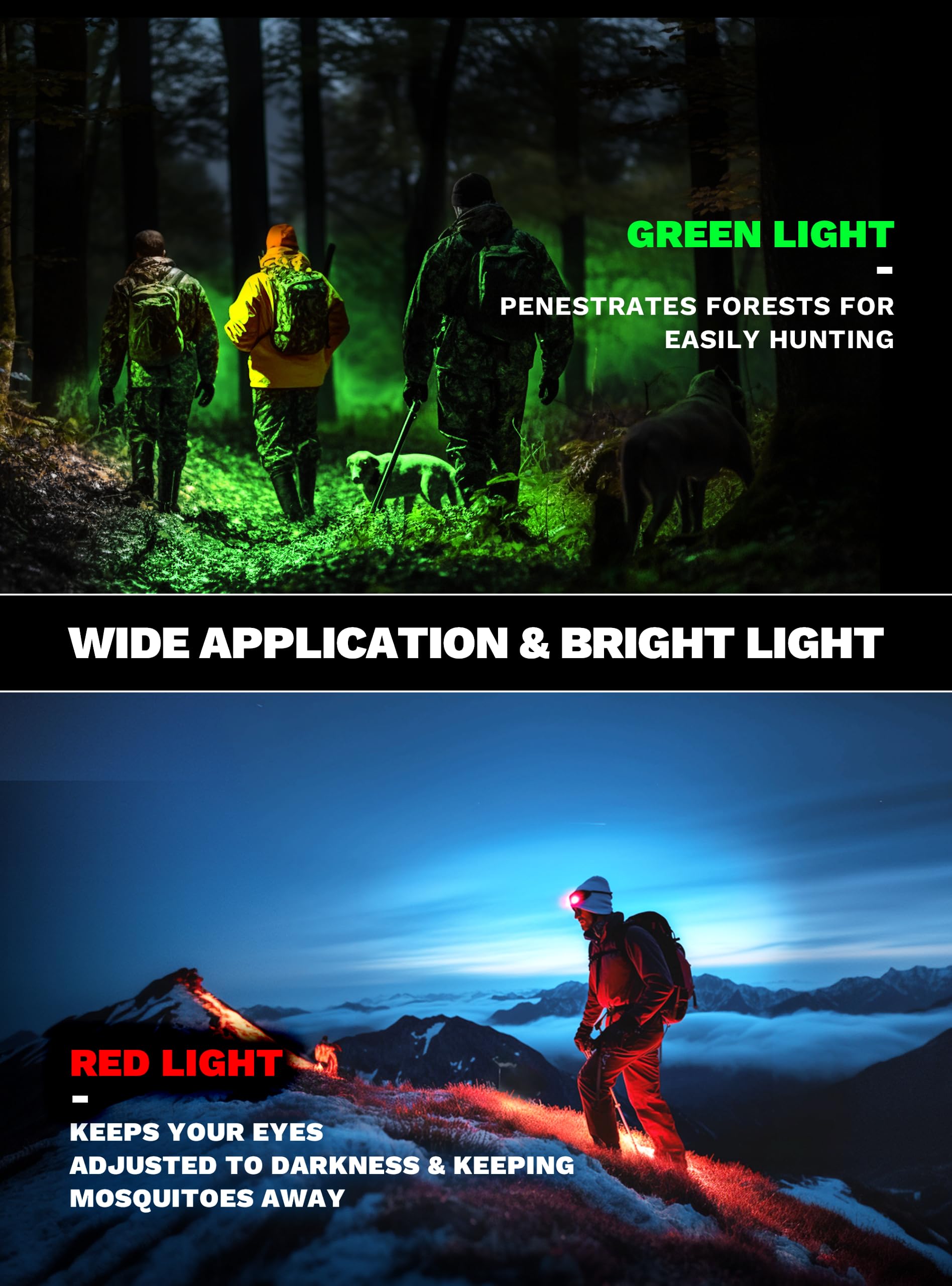 Favorlite Headlamp Rechargeable, 2 Pack 1300 Lumen Lightweight Bright with White Green Red Headlamp Flashlight, Waterproof Motion Sensor Head Lamp,14 Modes for Outdoor Camping Running Cycling