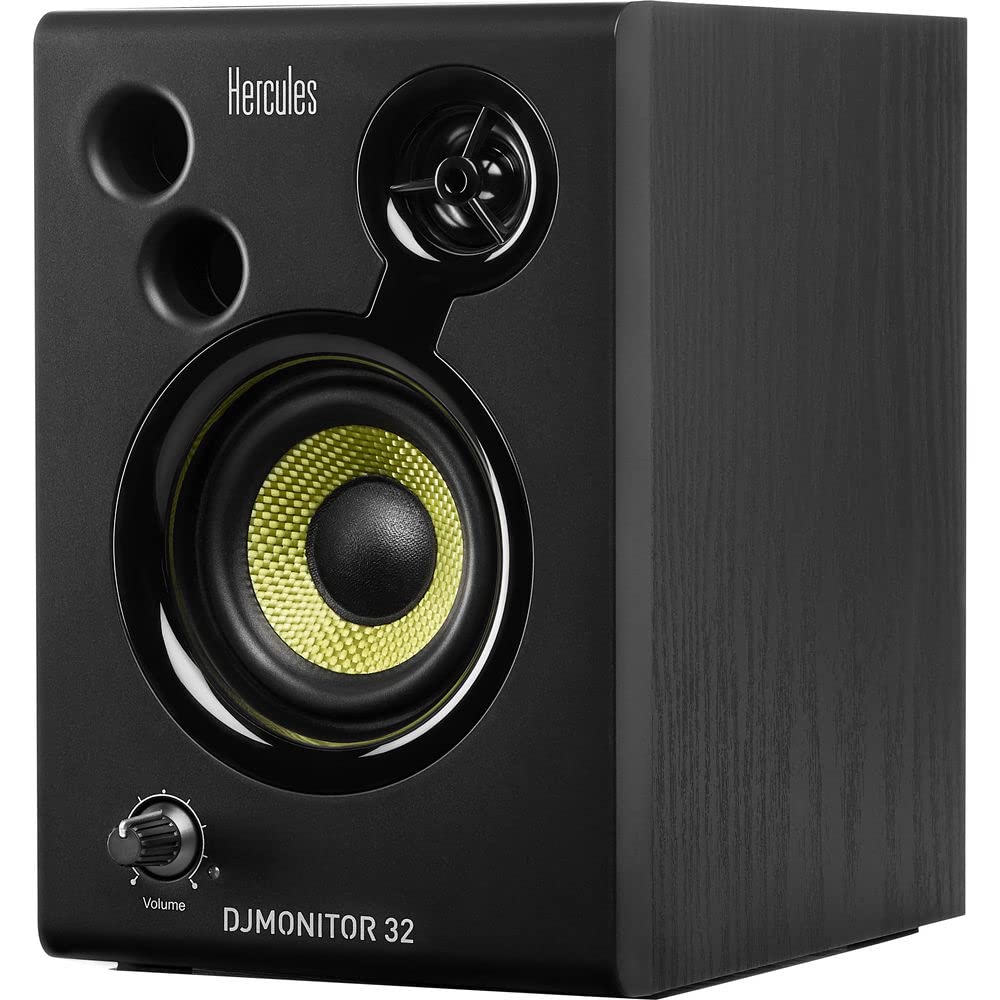 Hercules DJMonitor 32 3" Active Multimedia Speakers (Pair) Bundle with Polsen HPC-A30-MK2 Studio Monitor Headphones