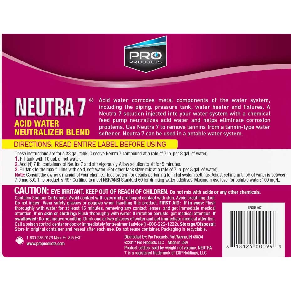 Pro Products SP40N Neutra 7 Acid Water Neutralizer (40 LB Pail)