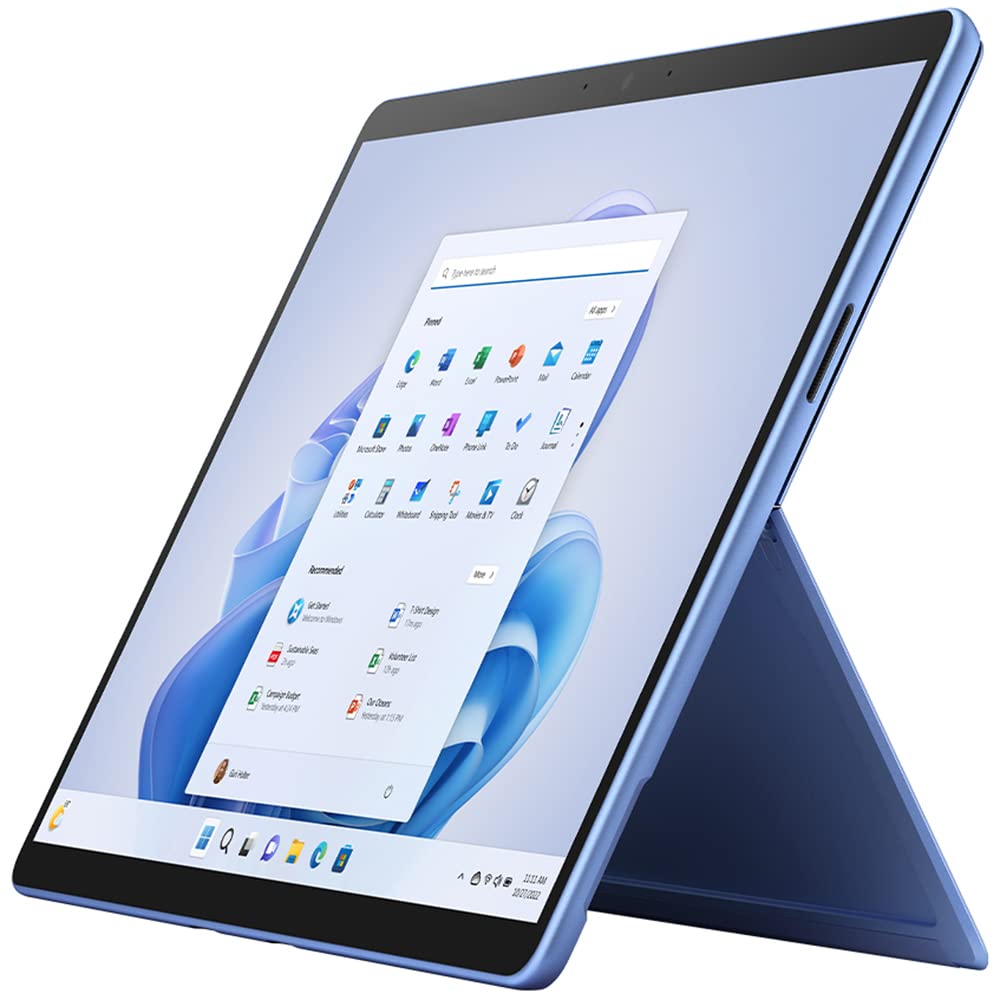 Microsoft QEZ00035 Surface Pro 9 13" Touch Tablet, Intel i5, 8GB/256GB, Sapphire Bundle Surface Dock 2 and 1 YR CPS Enhanced Protection Pack