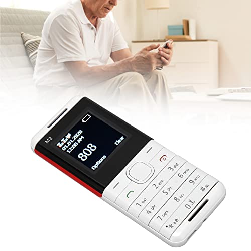 Unlocked Cell Phone for Seniors, 1000mAh Dual SIM Mobile Phone Big Button Cell Phone with Charging Cable and Lanyard, Mini Phone for Elderly Kids
