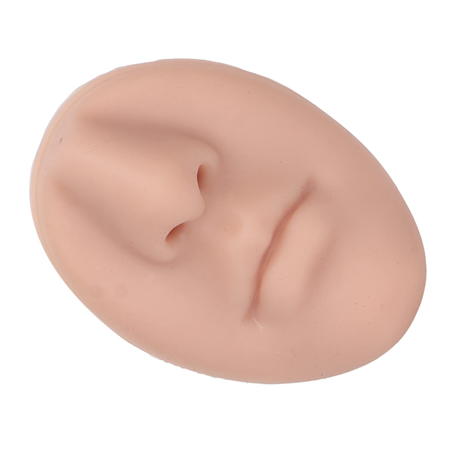 Piercing Practice Model, Reusable Flexible Elastic Silicone Nose Model for School (Medium Skin Color)