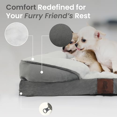 Pets Bed, Calming Anti Anxiety Crate Bed for Pets, Bed Machine Washable Breathable Soft Padding (30" L x 6" W x 20" H)