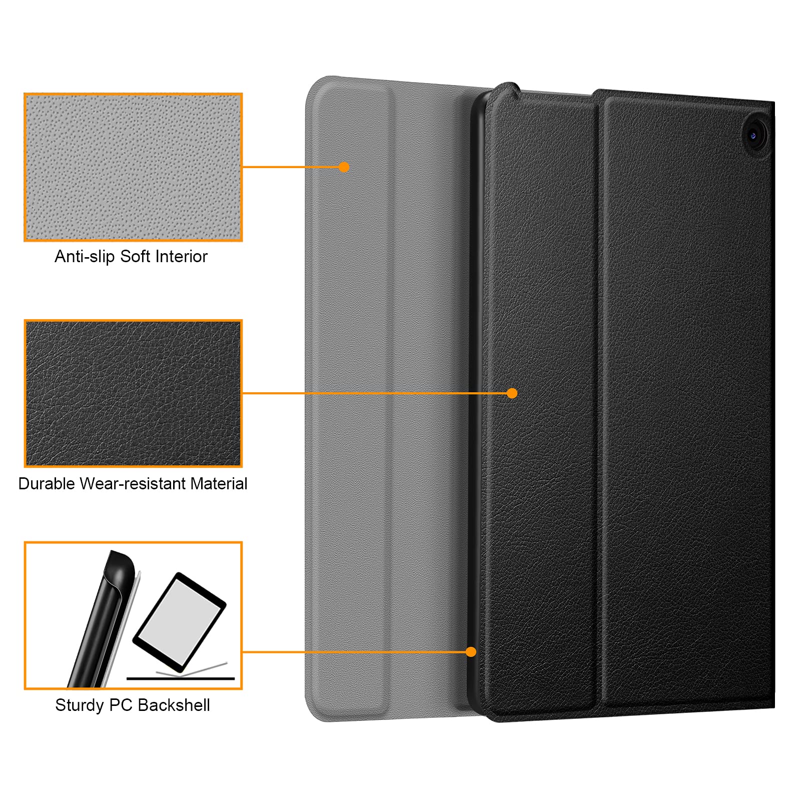 Fintie Keyboard Case for Fire HD 10 and Fire HD 10 Plus Tablet (Only Compatible with 11th Generation 2021 Release), Slim Lightweight Cover with Detachable Bluetooth Keyboard, Black