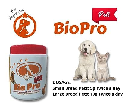 Pets Unique Blend of Prebiotics, Probiotics,Vitamins & Enzymes,Improves Digestion & Builds Immunity in Cats and Dogs 100 gm Each