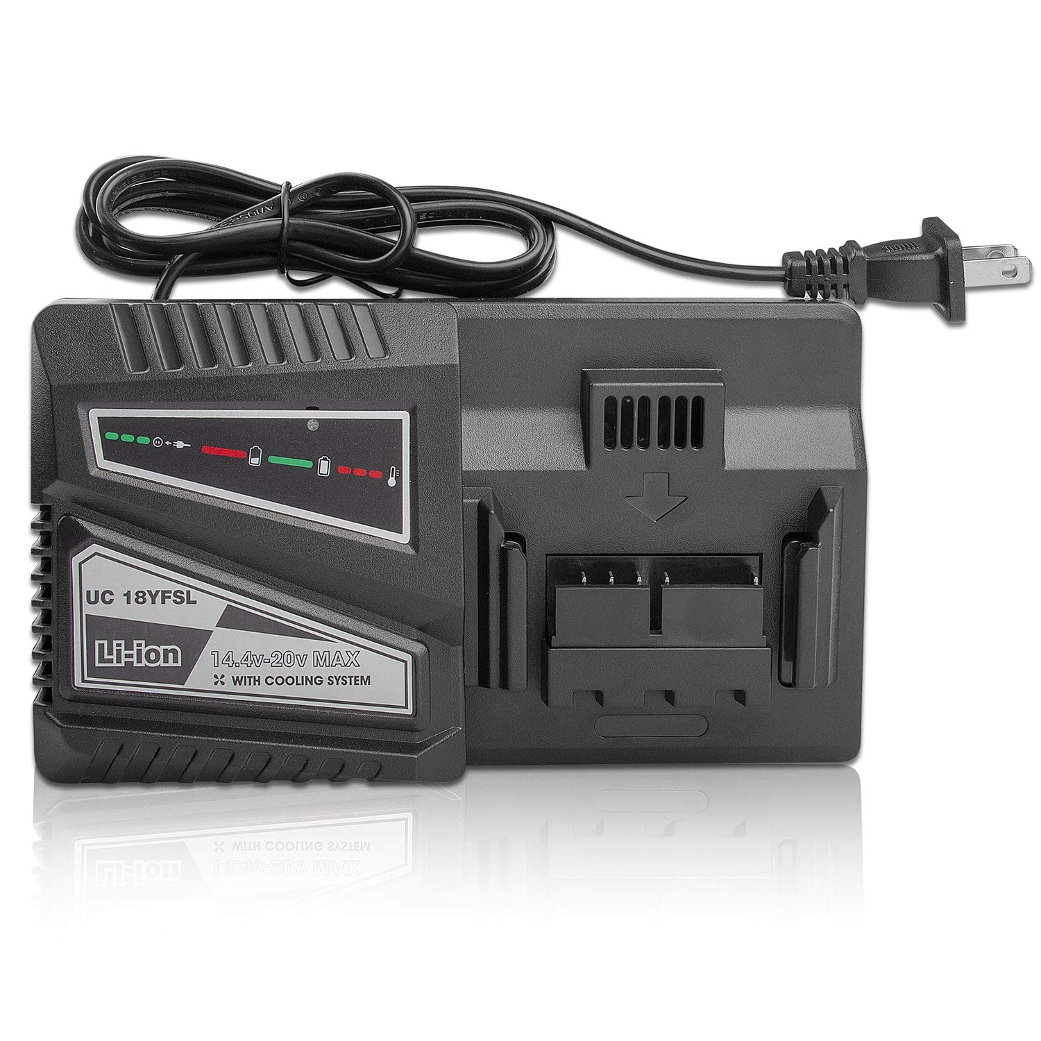 UC18YFSL Lithium Battery Charger for Hitachi 14.4V- 18V Li-ion Battery BSL1815 BSL1820 BSL1825 BSL1840 BSL1850 BSL1860 BSL1415 BSL1420 BSL1430 BSL1440 BSL1450 UC18YSL3 UC18YKSL UC18YRL UC18YRSL