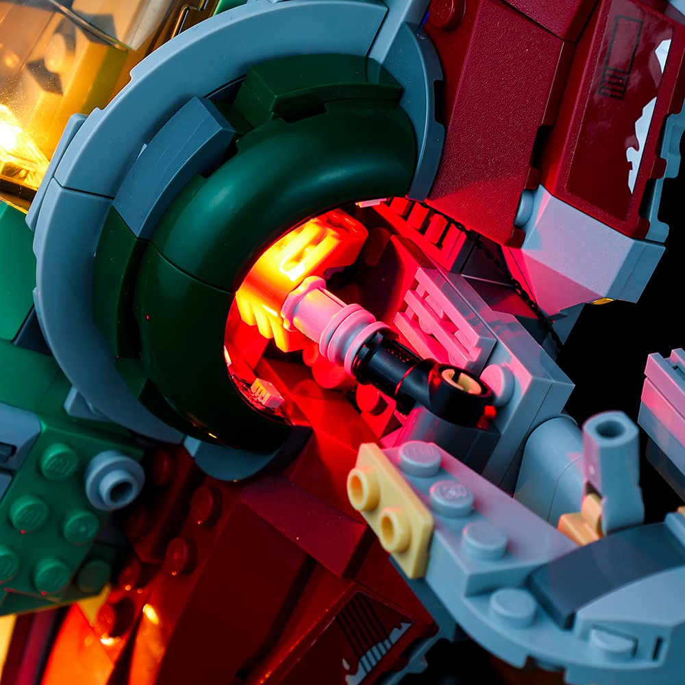 Lighting Kit for Boba Fett’s Starship, Decoration LED Lights for Lego 75312 Building Blocks Model (Not Include The Lego Set)