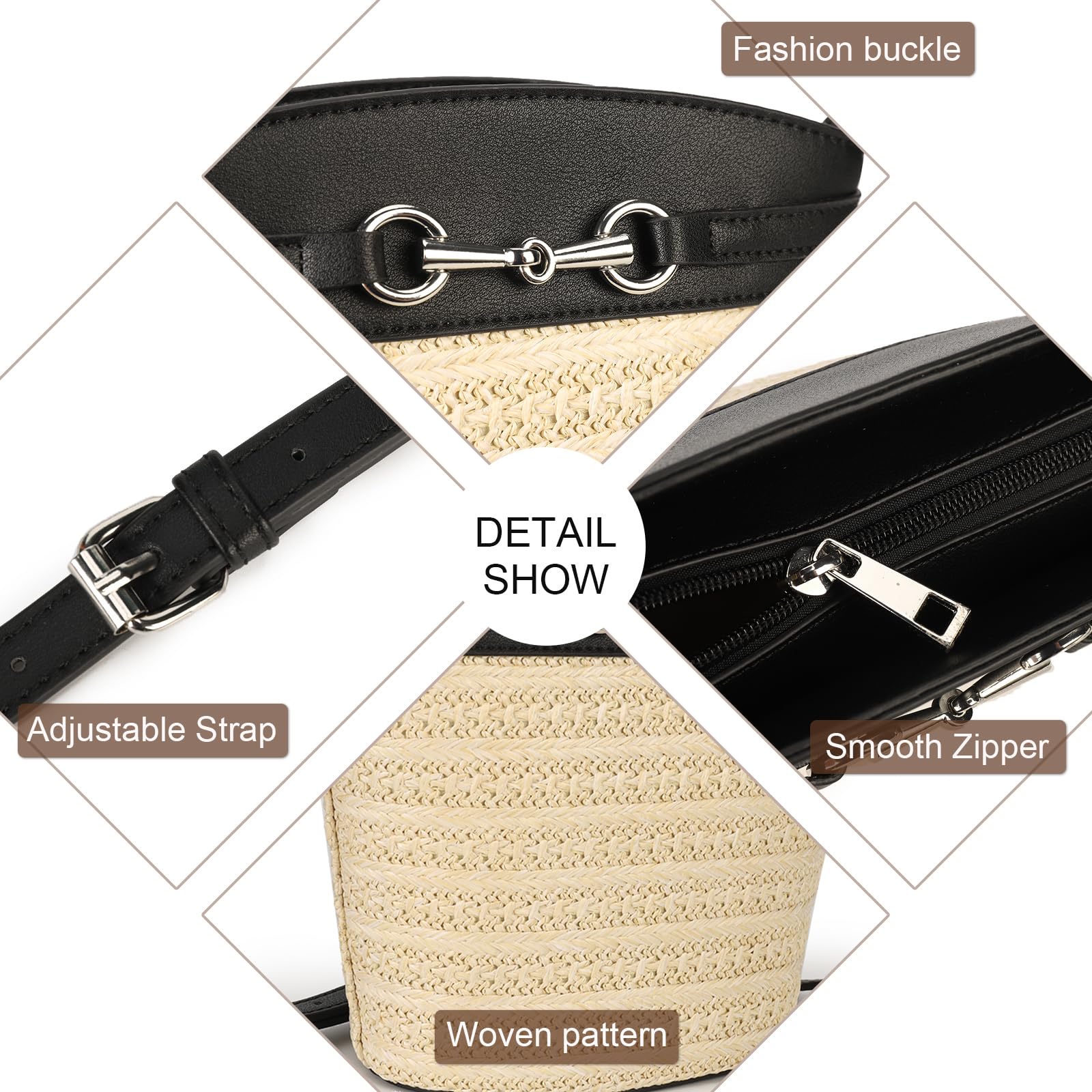 Gladdon Quilted Crossbody Bags for Women Small Leather Shoulder Purses and Handbags Trendy Clutch Bag with Adjustable Strap White