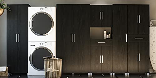 SystemBuild Evolution 36" Utility Storage Cabinet, Black Oak