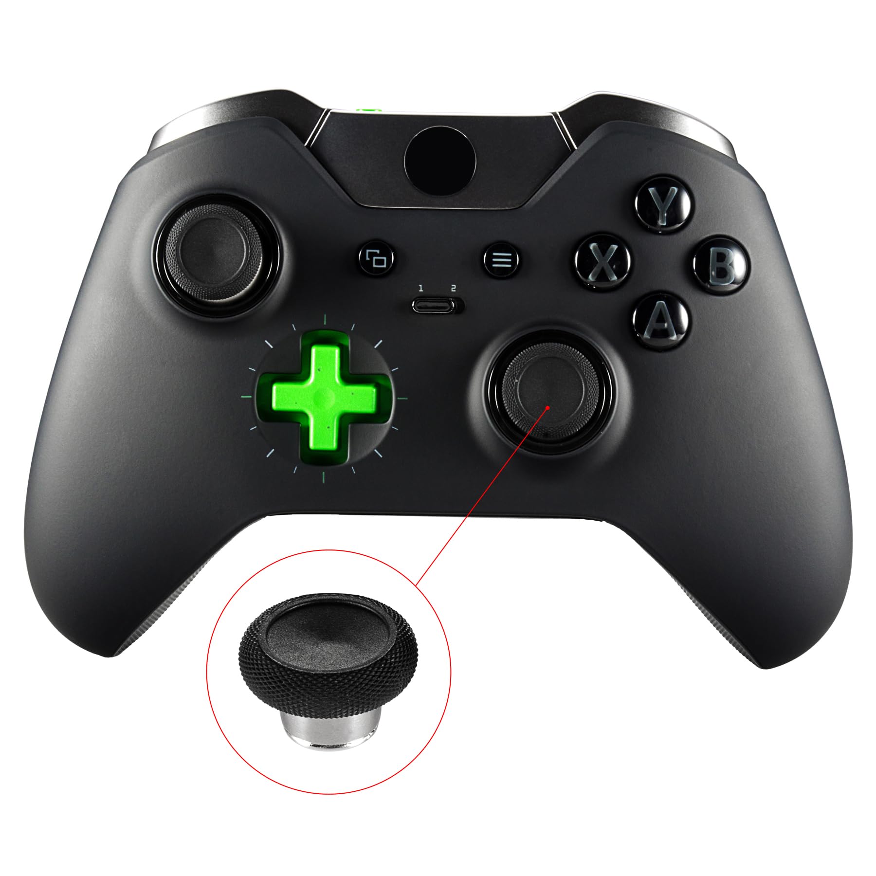 eXtremeRate 8 in 1 Black Metal Magnetic Thumbsticks Analog Joysticks for Xbox One, Xbox One Elite, Xbox One S, Xbox Series X, PS4 Slim, PS4 Pro, PS4 Controller with T8H Cross Screwdrivers
