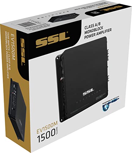 Sound Storm Laboratories EV1500M Evolution Series Car Audio Amplifier - 1500 High Output, Monoblock, Class A/B, 2 Ohm Stable, High/Low Level Inputs, Low Pass Crossover, Hook Up To Stereo and Subwoofer