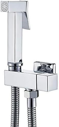 MINJING Bidet Sprayer Head Wall Mounted Bathroom Bidet Faucet Shower Faucet Toilet Bidet Muslim Brass Washer Tap-Black Bronze Bidet,Chrome Bidet Faucet