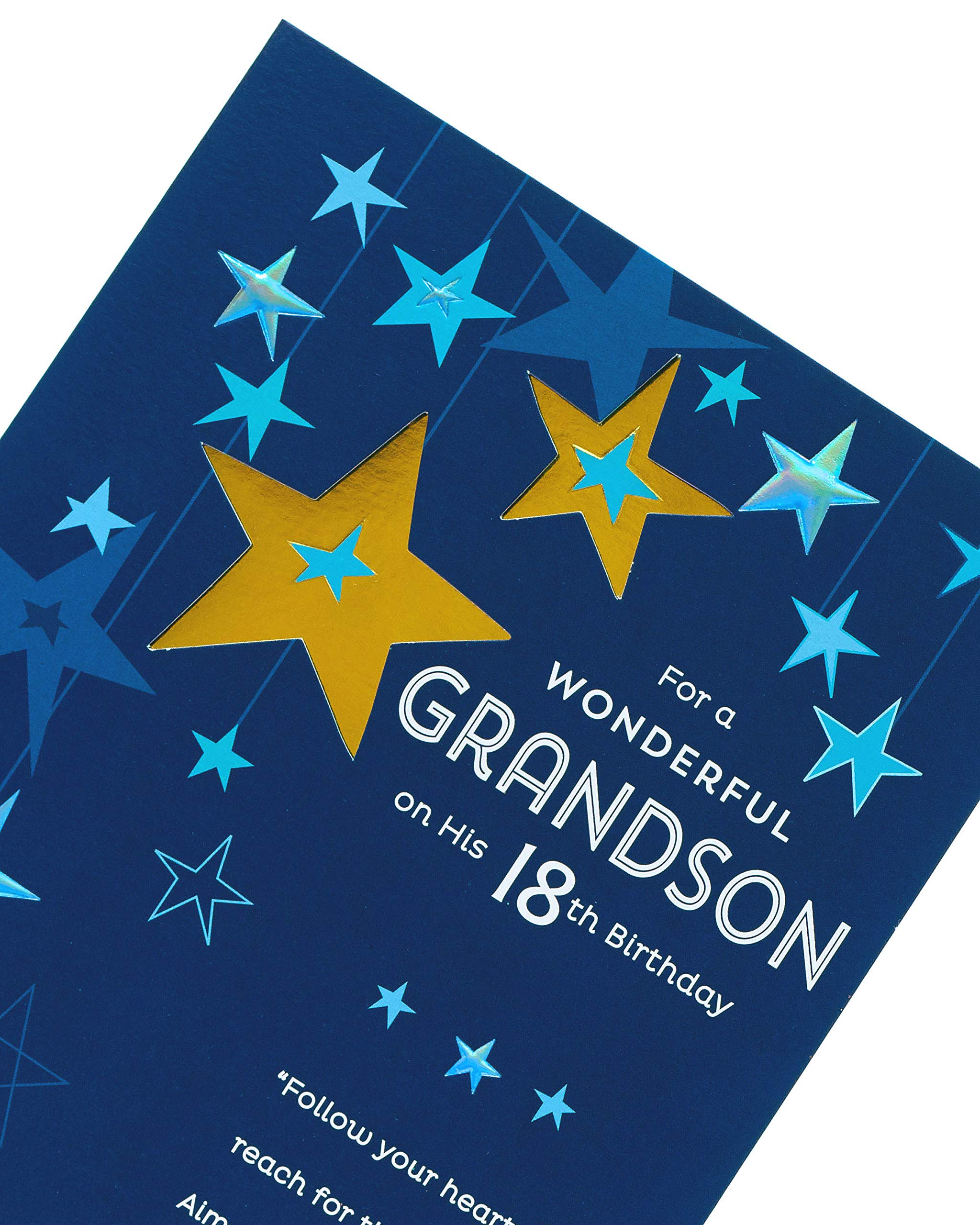 UK Greetings 18th Birthday Card for Grandson - Sentimental Design