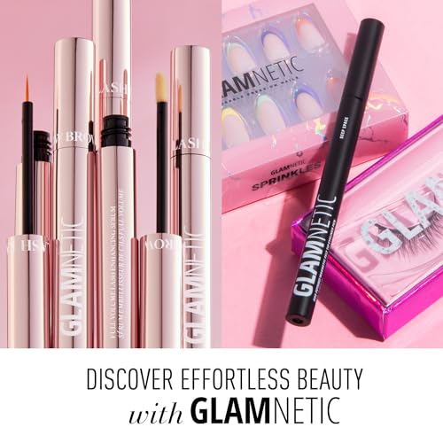 Glamnetic Magnetic Half Lashes - Princess | Natural Looking Half Lash Set, Short Cat Eye Flared, 6-Magnet Band, Reusable Eyelashes Small Eyes, Up to 60 Wears - 1 Pair