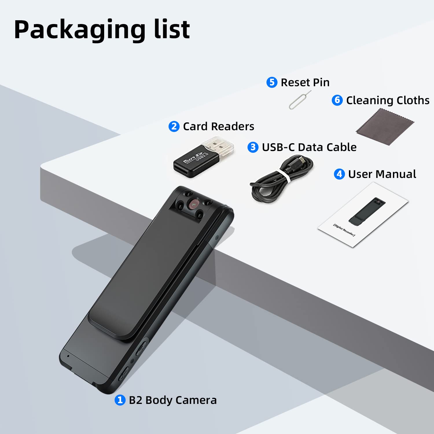 Mini Body Camera Small Body cam Lightweight and Portable,180°Rotating Lens True 1080P Wearable&Loop Recording Night Vision Motion Detection, for Meeting/Home/Outdoor/Law Enforcement/Security Guard