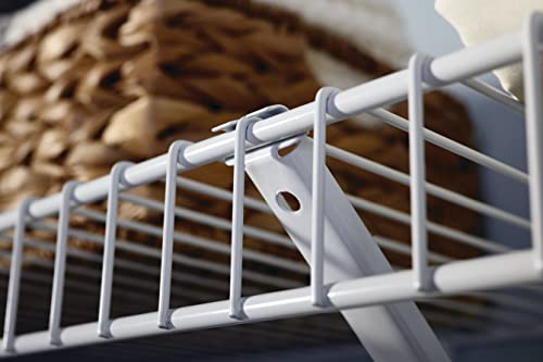 Rubbermaid Linen Closet Shelf Kit, 2-foot x 12-Inch, Metal, Wire Shelving System for Laundry Rooms or Basements