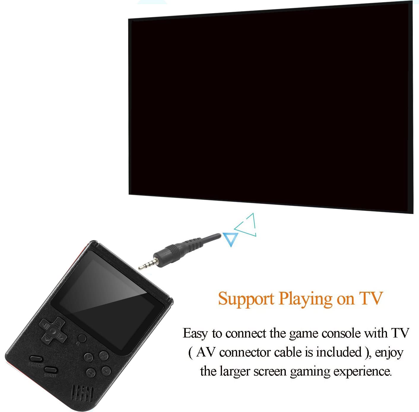 Handheld Game Console, Portable Retro Video Game Console with 400 Classical FC Games 3.0-Inch Screen 1020mAh Rechargeable Battery Support for Connecting TV.