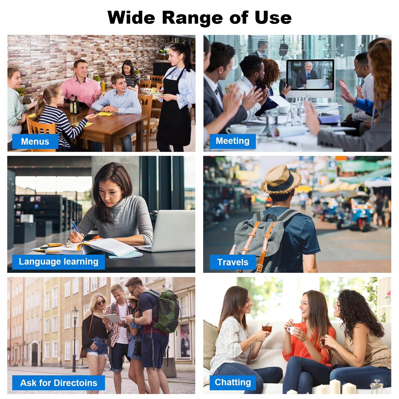 Language Translator Device,107 Language Portable Voice Translator with Touch Screen,Instant Translator Device for Learning a Second Language, Travel, International Business Exchange
