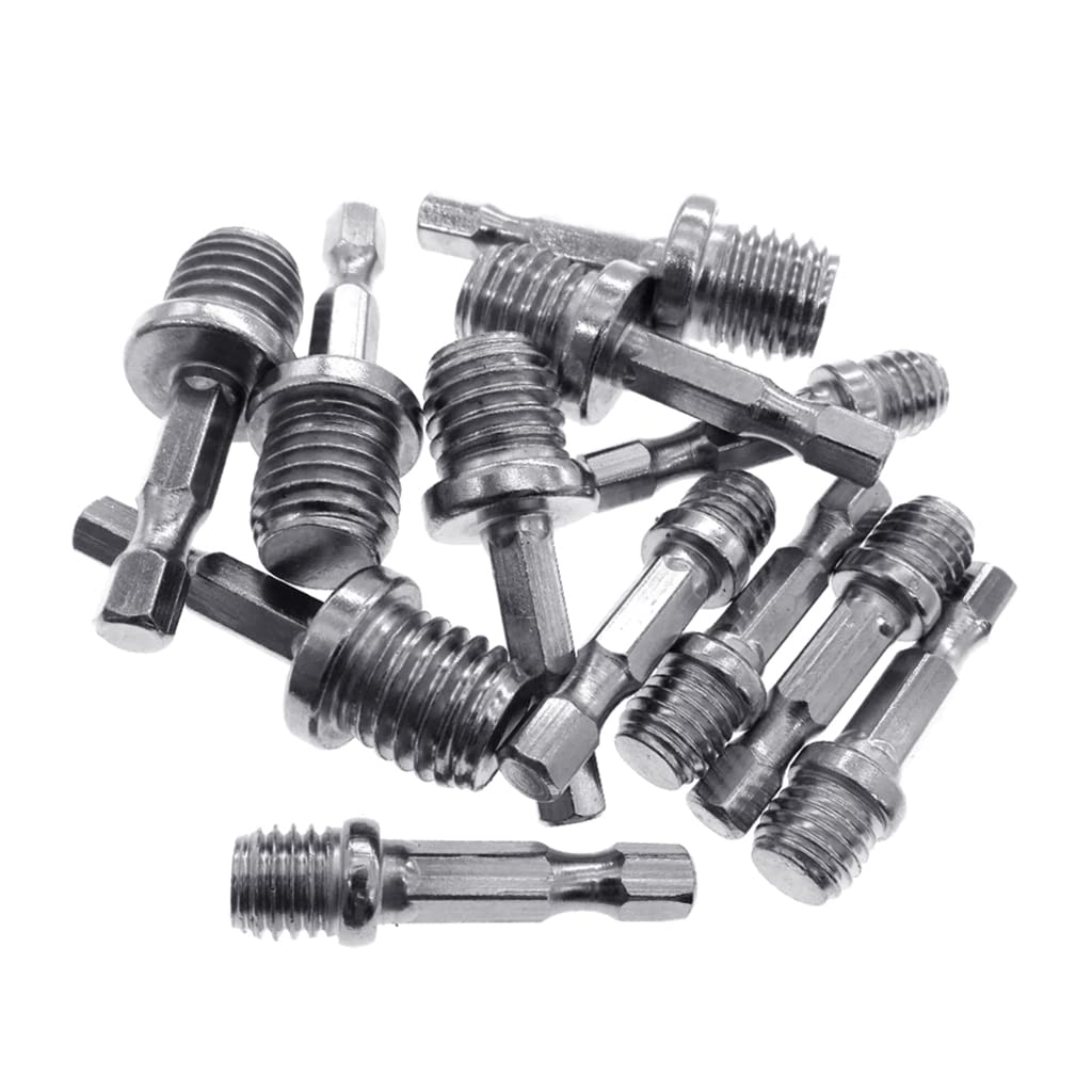 HUIFACAI 2 Pcs/Set M14 Hexagon Connecting Rod Adapter Drill Chuck 1/4 Connecting Rod Stainless Steel Parts 1/4 Connecting Rod Adapter Drill Chuck M14 2x Stainless Steel