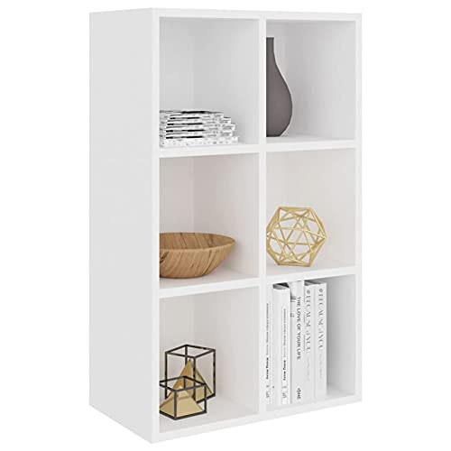 Festnight 6 Compartment Storage Units DIY Organizer Display Storage Cabinet Bookcase Versatile Shelf Sideboard for Living Room Closet Bedroom Home Furniture