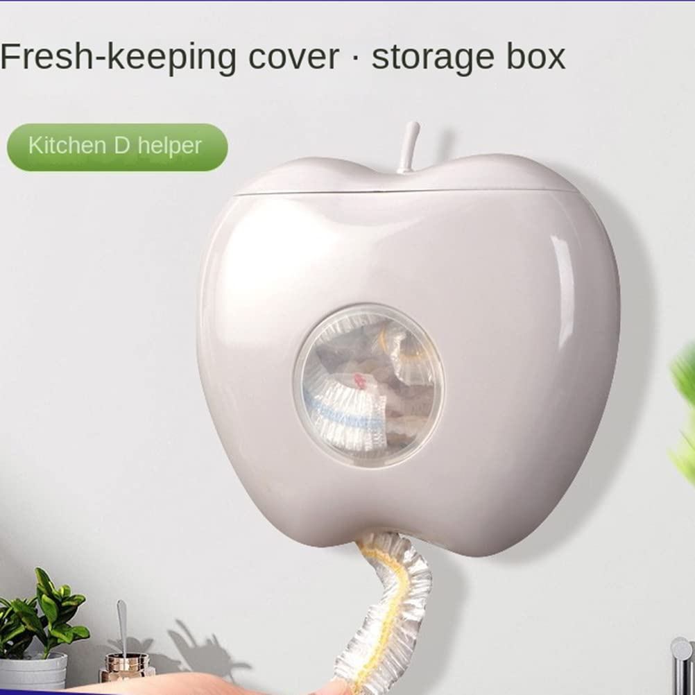 HikTop Disposable Clingfilm Storage Box Wall Mounted, Food Wrap Dispenser - Bag Storage Box, Kitchen Food Cling Film Organizer (17x16CM)