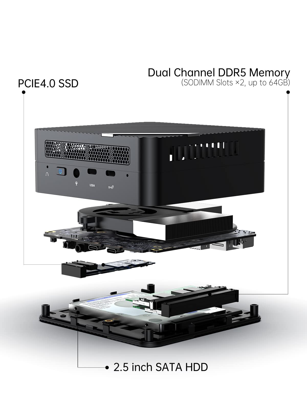 MINISFORUM UM690 Slim Mini PC,AMD Ryzen 9 6900HX Mini Desktop Computer AMD Radeon 680M 32GB DDR5 1TB PCIe4.0 SSD, Support 8K@60Hz HDMI 2.1/DP1.4/USB4 Output,4xUSB 3.2 Type A,Wifi6E&BT5.3