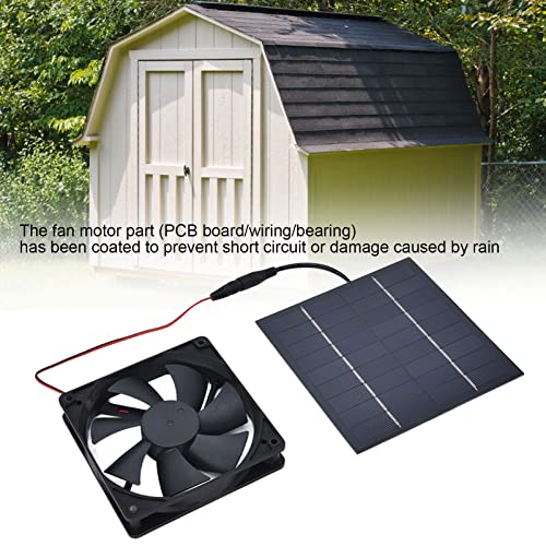 Hilitand Solar Powered Exhaust Fan 10W Solar Panel 10W Dual Fans Waterproof Protection Net Outdoor Indoor Solar Panel with Powered Exhaust Fan