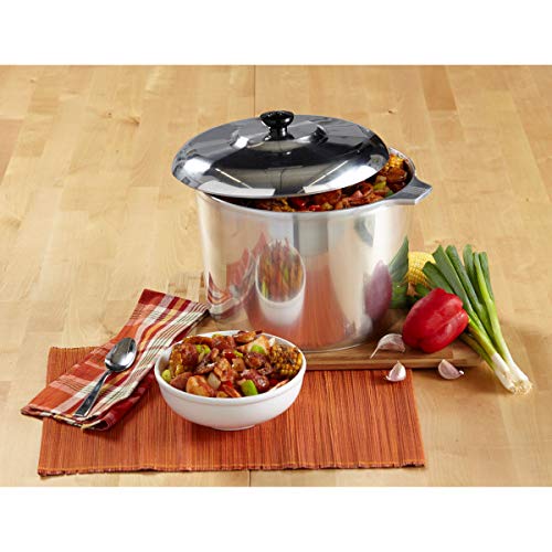 IMUSA USA Heavy Duty 13-Piece Cast Aluminum Cajun Cookware Set, Silver & USA Heavy Duty Cajun Aluminum Stock Pot 14 Quart, Silver