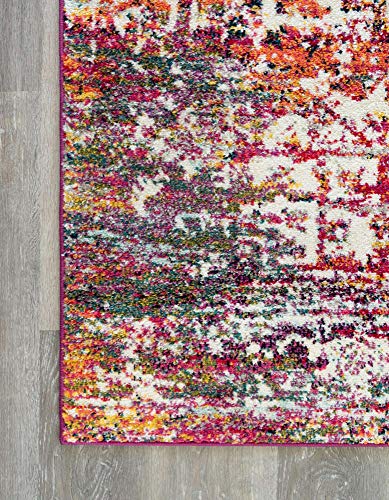 Unique Loom Richmond Collection Area Rug - Medallion (2' x 6' 1" Runner, Multi/ Black)