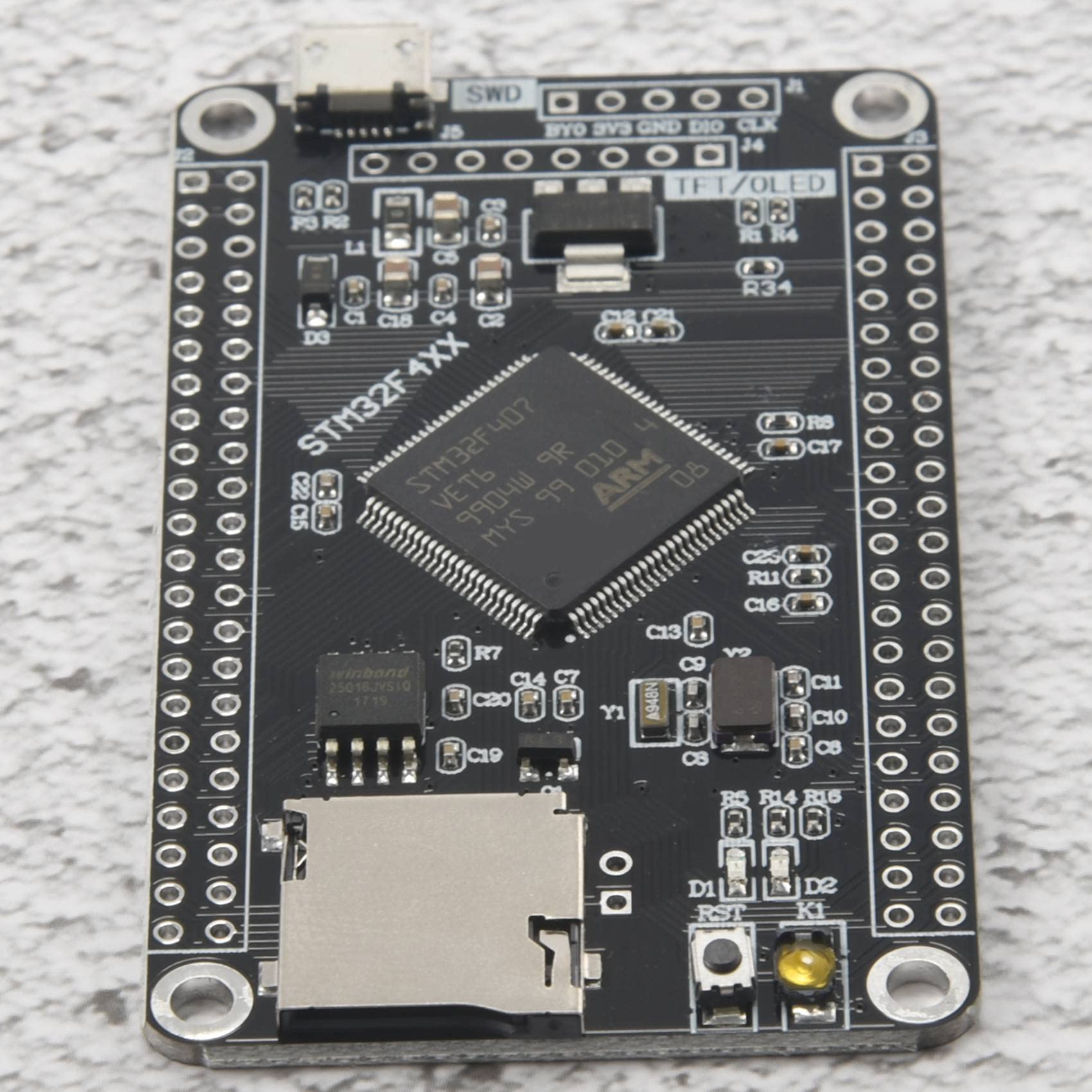 Limnyves STM32F407VET6 STM32 System Core Board STM32F407 Development Board F407 Single-Chip Learning Board, black