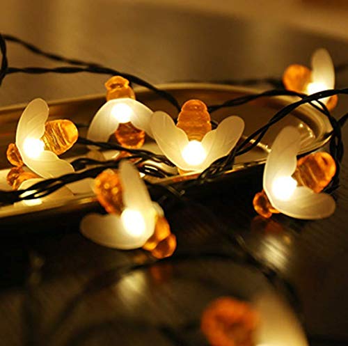 FGRBZHY Little bee Solar Light String Outdoor Decoration LED Lights Home Garden Christmas Lights 20 Bees A