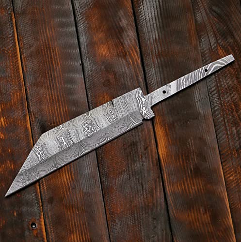 Handmade Damascus Steel Hunting Knife Blank Seax Knife For Knife Making Supplies RK 11