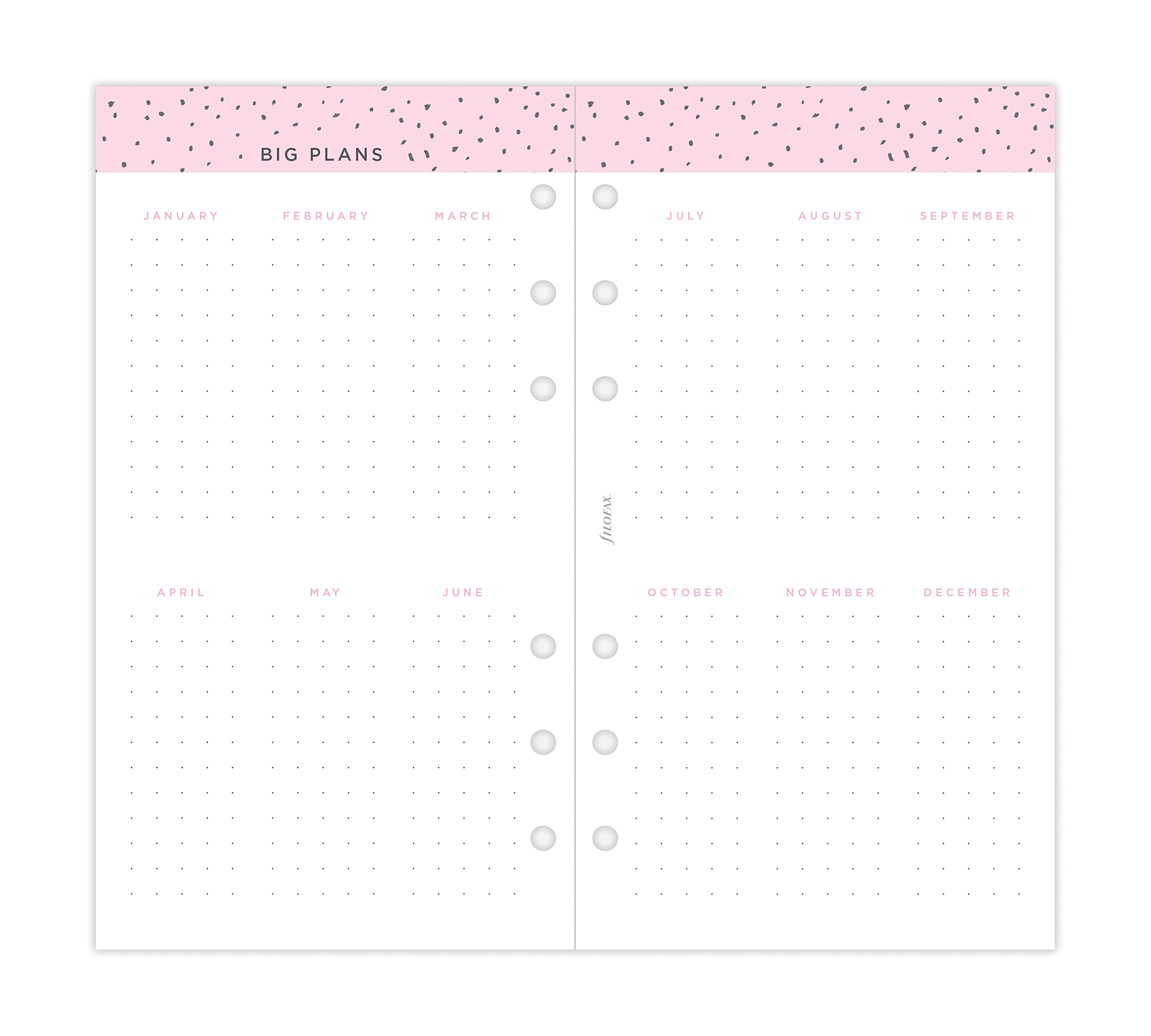 Filofax Personal Confetti week to view 2024 diary